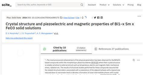 Crystal Structure And Piezoelectric And Magnetic Properties Of Bi1 X Sm X Feo3 Solid Solutions