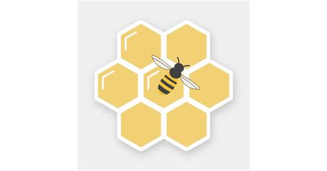 Bee And Honeycomb Sticker Zazzle