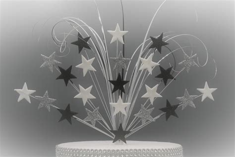 Stars On Wires Cake Topper Spray Cake Decoration Birthday 16th Etsy