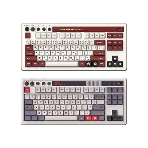 8Bitdo Retro Mechanical Keyboard Bluetooth 2 4G USB C Hot Swappable Gaming Keyboard With 87