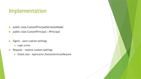 Implement Custom Iprincipal In Mvc Ppt
