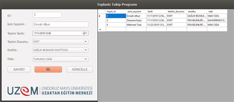 GitHub TurKLoJeN toplanti takip programi C ile geliştirdiğim basit bir kayıt takip uygulaması