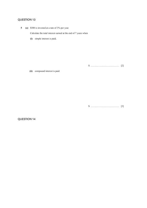 Simple And Compound Interest Igcse Maths Pdf Business Accounting