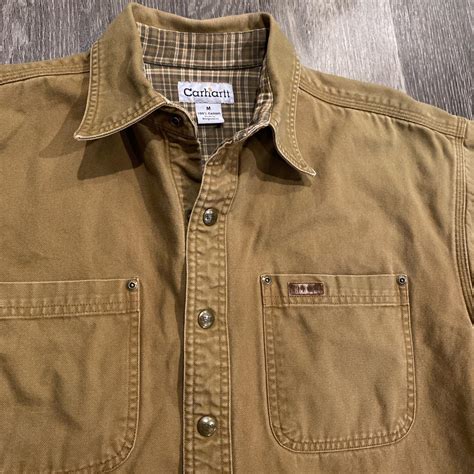 Carhartt Jacket Button Up Long Sleeve Winter Wear Depop