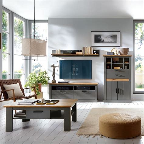 Lomadox Wohnwand Padborg 129 4 St 4 Tlg Inkl Couchtisch