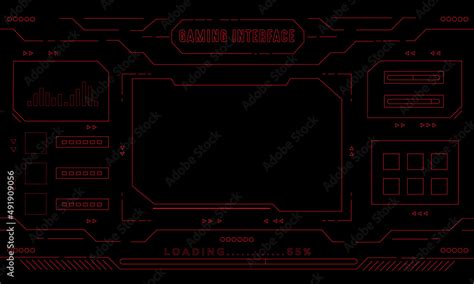 Стоковое векторное изображение «gaming Interface Futuristic Interface Ui Elements Futuristic