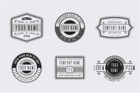 Colección de logo retro Vector Gratis