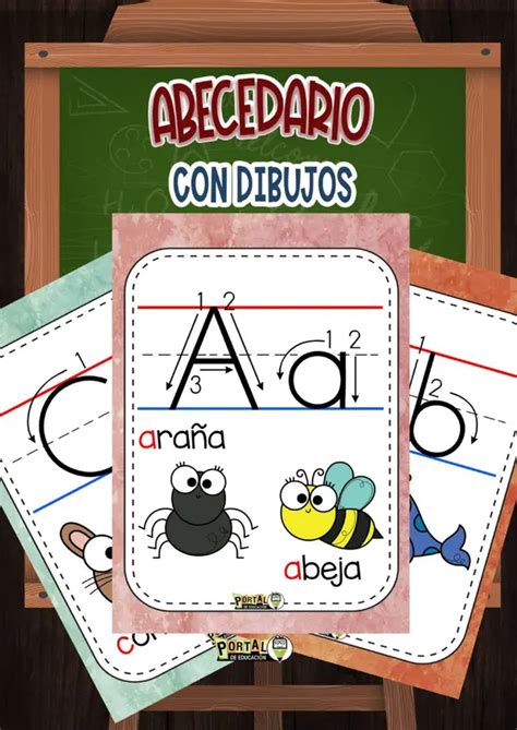 Poster De Abecedario Con Dibujos Profesocial
