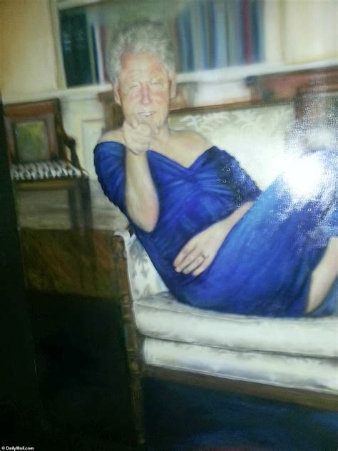Jeffrey Epstein Had A Painting Of Bill Clinton Wearing A Blue Dress And
