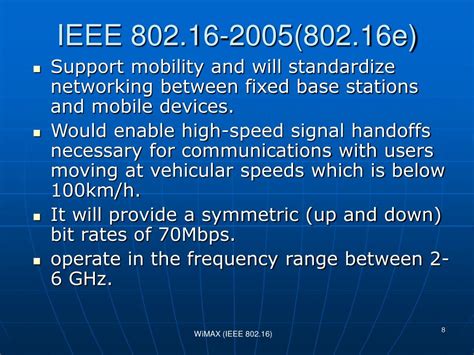 Ppt A Project Presentation On Wimax Ieee 802 16 Presented By Aruleba Olakunle Michael