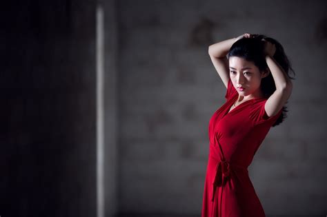 Woman Red Dress Portrait Asian Free Photo On Pixabay Pixabay
