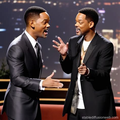 Will Smith Slapping Chris Rock Incident | Stable Diffusion Online