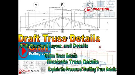 Drawing Exercise 24 How To Draft Truss Details In Autocad Youtube