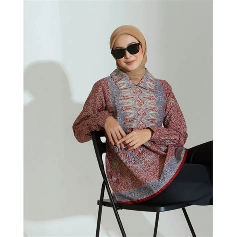 Jual Revany Id Blouse Batik Adiba Series Blouse Batik Kerja Modern