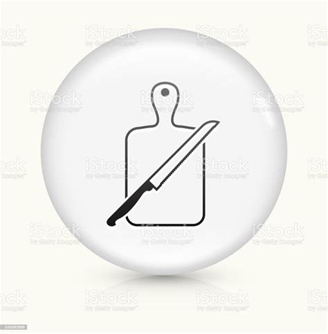 잘라냄 의사협회 및 나이프 백색의 라운드 벡터 아이콘 가정 주방에 대한 스톡 벡터 아트 및 기타 이미지 가정 주방 가정의