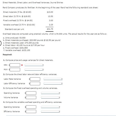Solved Direct Materials Direct Labor And Overhead