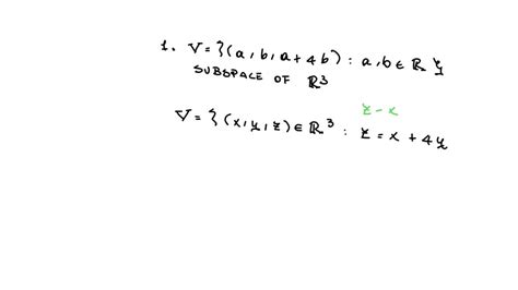 Solved Linear Algebra Determining Subspaces In R Determine Whether The Sets Defined By The