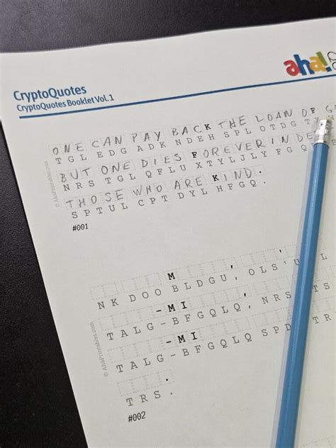 Cryptoquotes Aha Printables