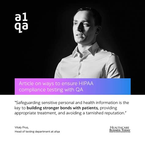 A1qa On Linkedin Hipaa Cybersecurity Healthcare Compliancetesting Qa