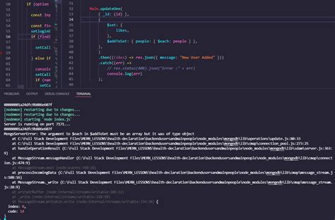 node js why can t i post in my id frontend when passing it to backend