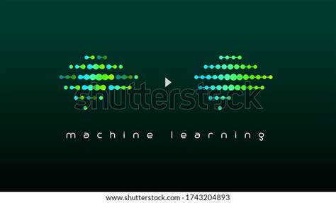 Machine Learning Logo Artificial Intelligence Innovation Stock Vector