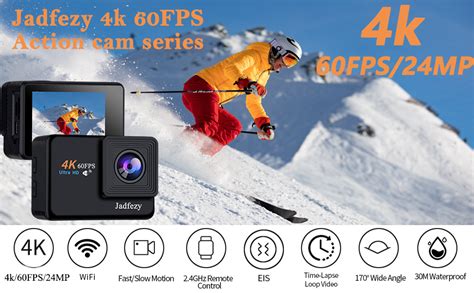 Jadfezy Action Camera 4k With Wifi Remote Control Ultra Hd Sports
