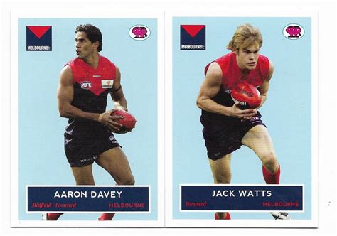 2009 Select Scanlens Retro Melbourne Aaron Davey Jack Watts106 400 Apt Collectables