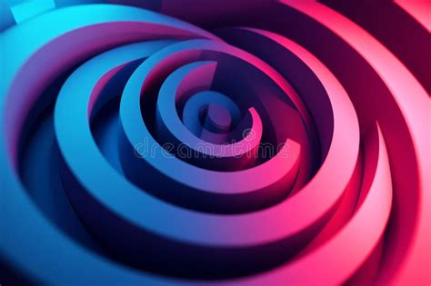 A Vibrant Exploration Of Abstract Spirals Dynamic Color And Shapes In Modern Design Stock