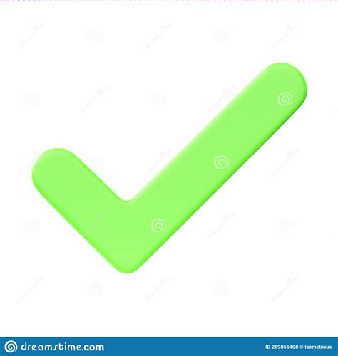 Check 3d Render Illustration Checkbox Button Ok Concept And Success Green Icon Accept