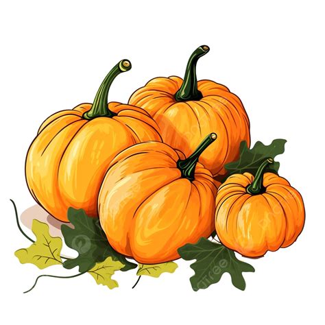 Cartoon Isolated Gourd Cartoon Clipart Autumn Pumpkins Harvest