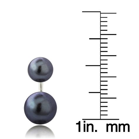 Sterling Silver Peacock Freshwater Cultured Pearl Front Back Earrings