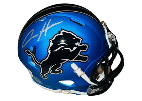 Aidan Hutchinson Signed Detroit Lions Alternate Mini Football Helmet B