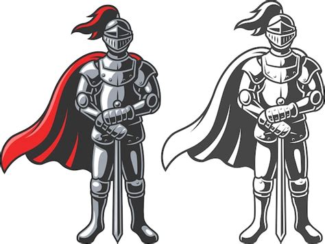 Premium Vector Knight In Armor In Eps