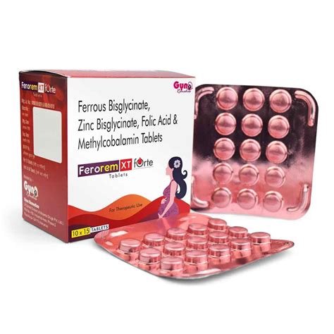 Ferrous Bisglycinate Tablet Ferorem Xt Forte Tablet Gyno Remedies