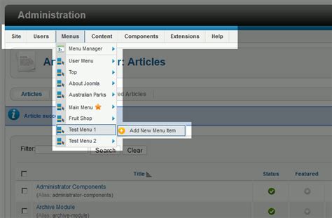 How To Link To A Category In A Joomla 25 Menu Inmotion Hosting