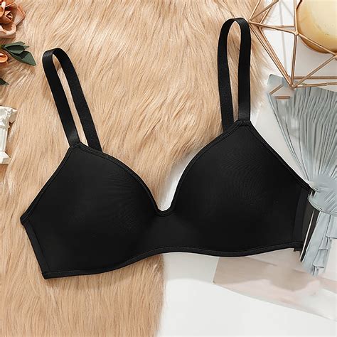 Voncos Plus Size Bras No Wire Glossy Comfortable Breathable Everyday