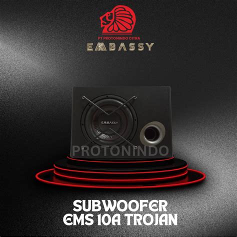 Jual Subwoofer Aktif 10 Inch Embassy Ems 10a Trojan Bassbox Shopee