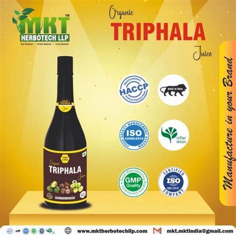 Organic Triphala Juice Packaging Type Bottle Packaging Size 500ml