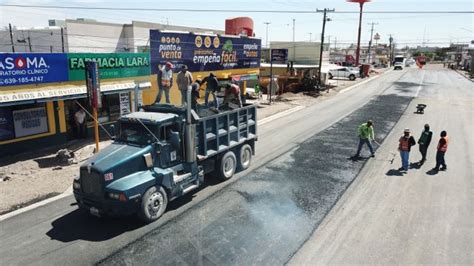Avanza rehabilitación de calle Aldama en Meoqui con inversión de 40