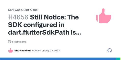 Still Notice The Sdk Configured In Dartfluttersdkpath Is Not A Valid