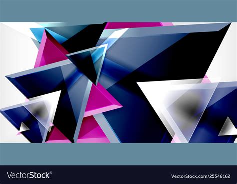 3d Triangular Minimal Abstract Background Vector Image