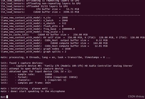 ubuntu系统编译whisper cpp talk llama whisper talk llama csdn博客