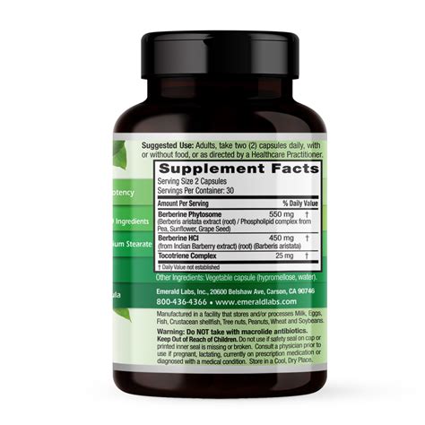 Berberine Phytosome Emerald Labs