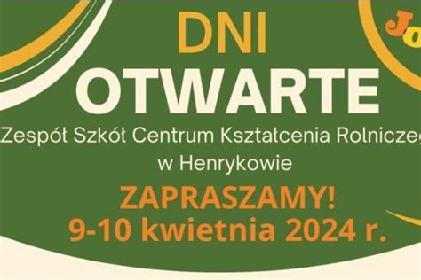 Zapraszamy na Dni Otwarte ZSCKR Henryków