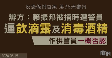 《反恐條例》首案 第36天｜辯方指賴振邦被捕時 曾遭警員逼飲滴露及消毒酒精 又被不斷罵「曱甴」 拘捕賴的警員作供一概否認 庭刊
