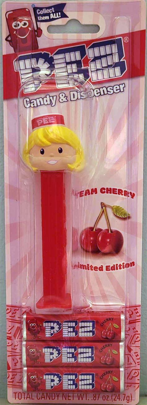 Limited Edition Exclusive Team Cherry Pez Blonde Presenter Girl Mint On