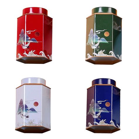 Tea Tin Canisters Empty Tin Box Coffee Tin Herb Jar Tinplate Material 8 Types Fruugo Uk