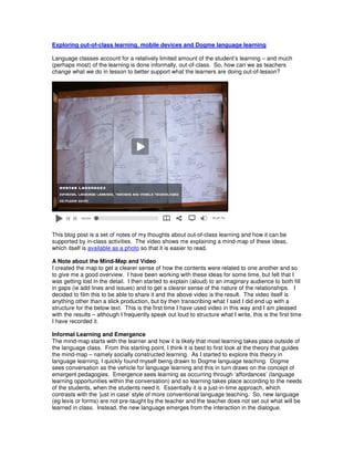 Exploring out of-class learning - mobile devices - dogme language ...