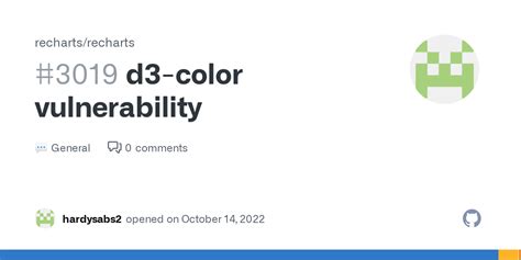 D3 Color Vulnerability · Recharts Recharts · Discussion 3019 · Github
