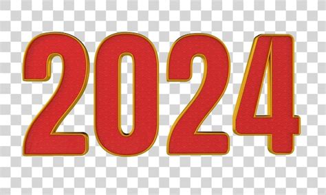 Premium Psd 2024 Lettering 3d Png